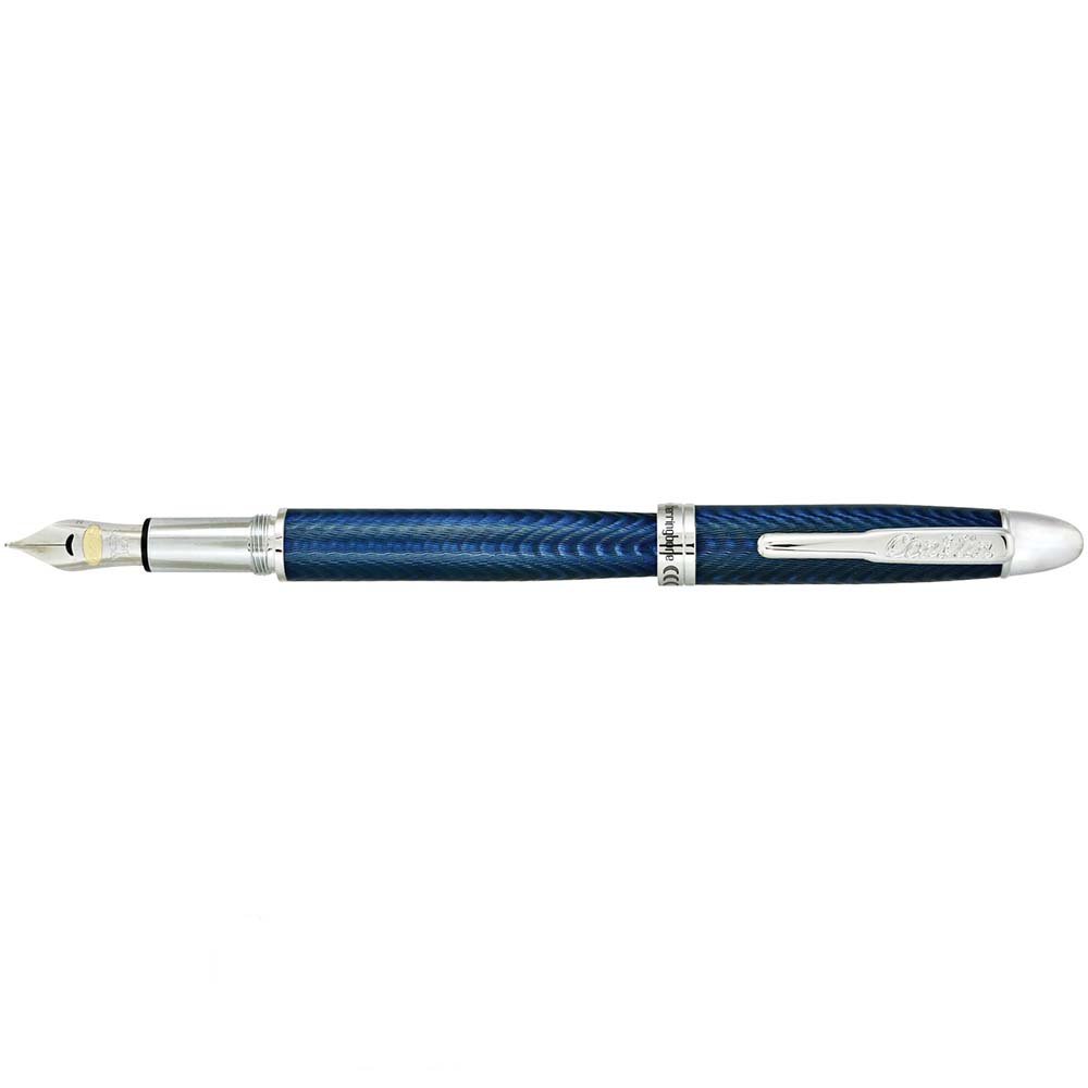 Conklin Herringbone Navy Blue Fountain pen - Vulpen / Fountain pen ...
