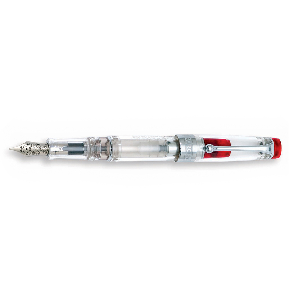 Aurora Optima Demonstrator Red Auroloide CT Fountain pen - Vulpen ...