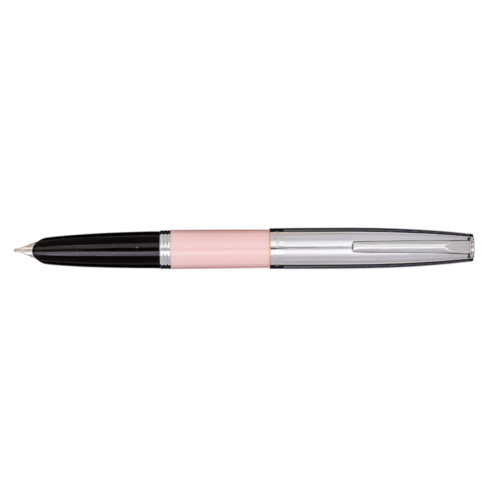 Aurora Duo Cart Pink and Chrome Fountain pen - Vulpen / Fountain pen ...