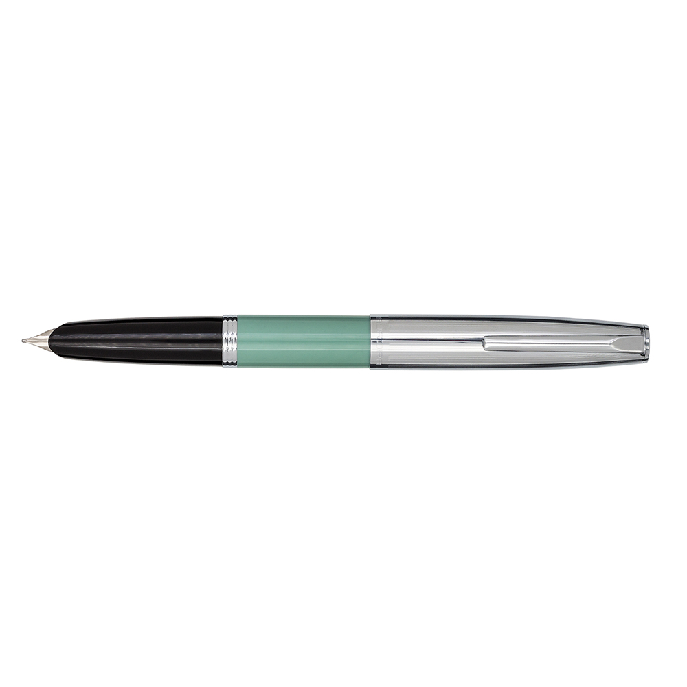 Aurora Duo Cart Green and Chrome Fountain pen - Vulpen / Fountain pen ...