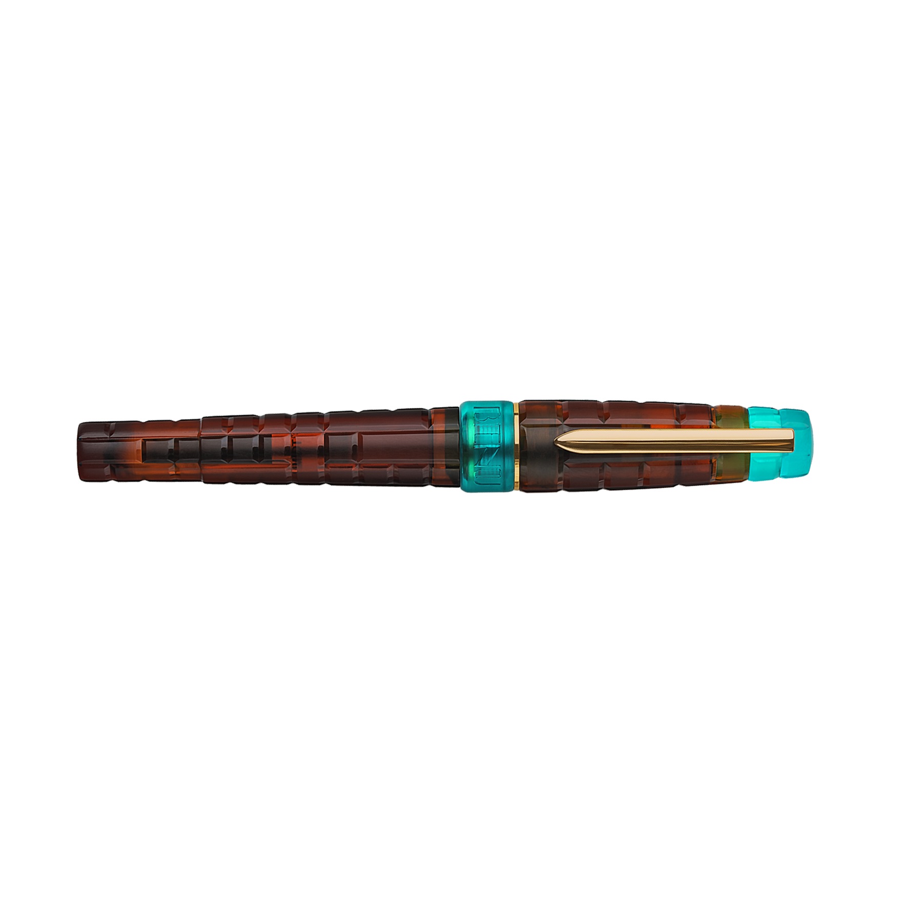 Benu Tessera Ribbon Turquoise GT Fountain pen - Vulpen / Fountain pen ...