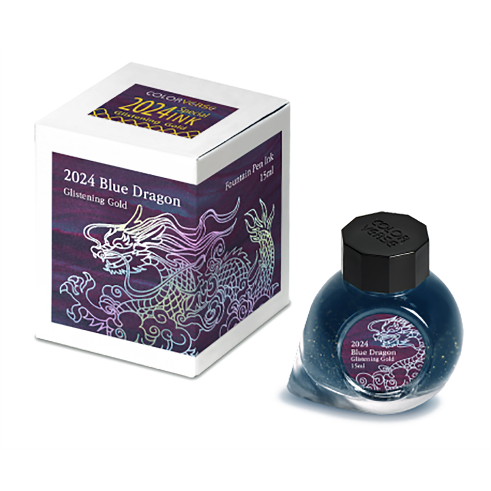 Colorverse 2024 Blue Dragon Glistening Gold 15 ml. Ink Bottle - Inkt ...
