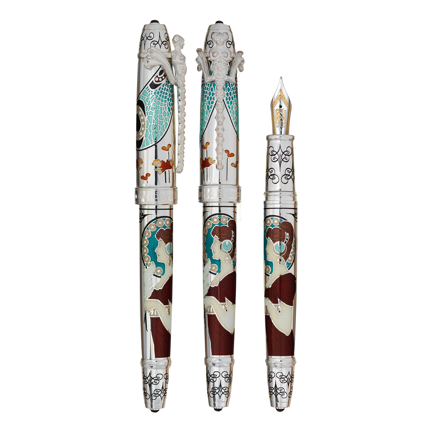 David Oscarson 25th Silver Anniversary Ruby Red Fountain pen - Vulpen ...