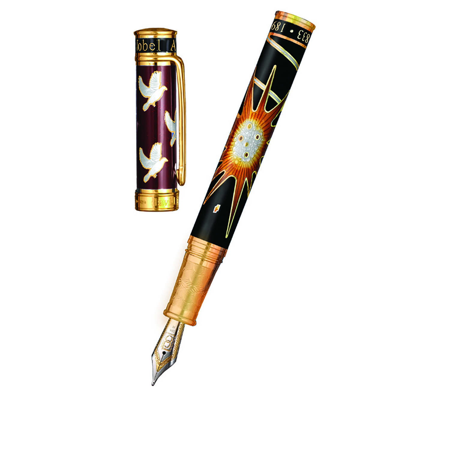 David Oscarson Alfred Bernhard Nobel Red GT Fountain pen - Vulpen ...