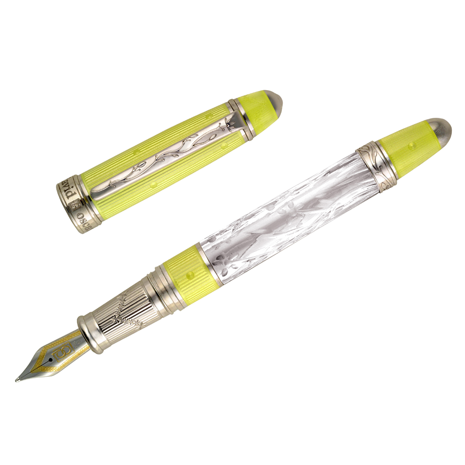 David Oscarson Crystal Yellow GT Fountain pen - Vulpen / Fountain pen ...