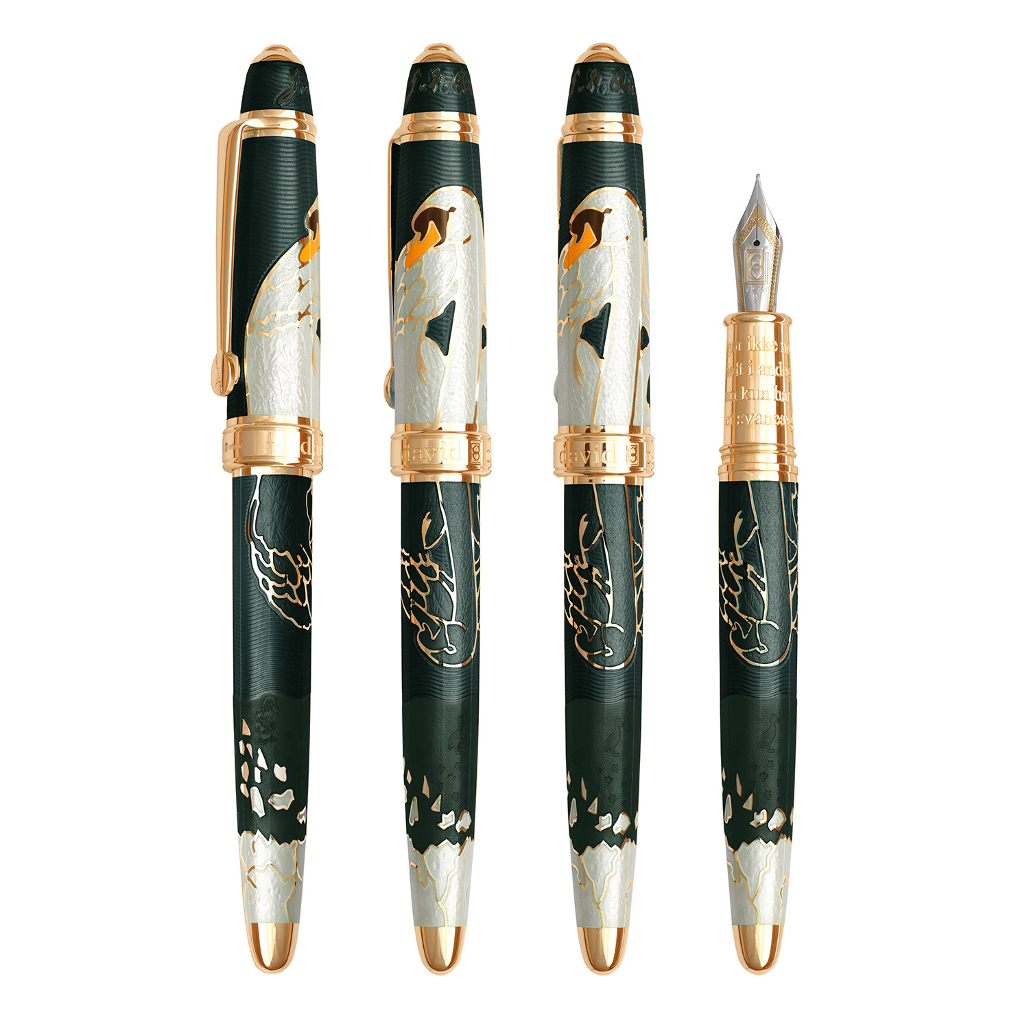 David Oscarson Hans Christian Andersen Black White GT Fountain pen ...