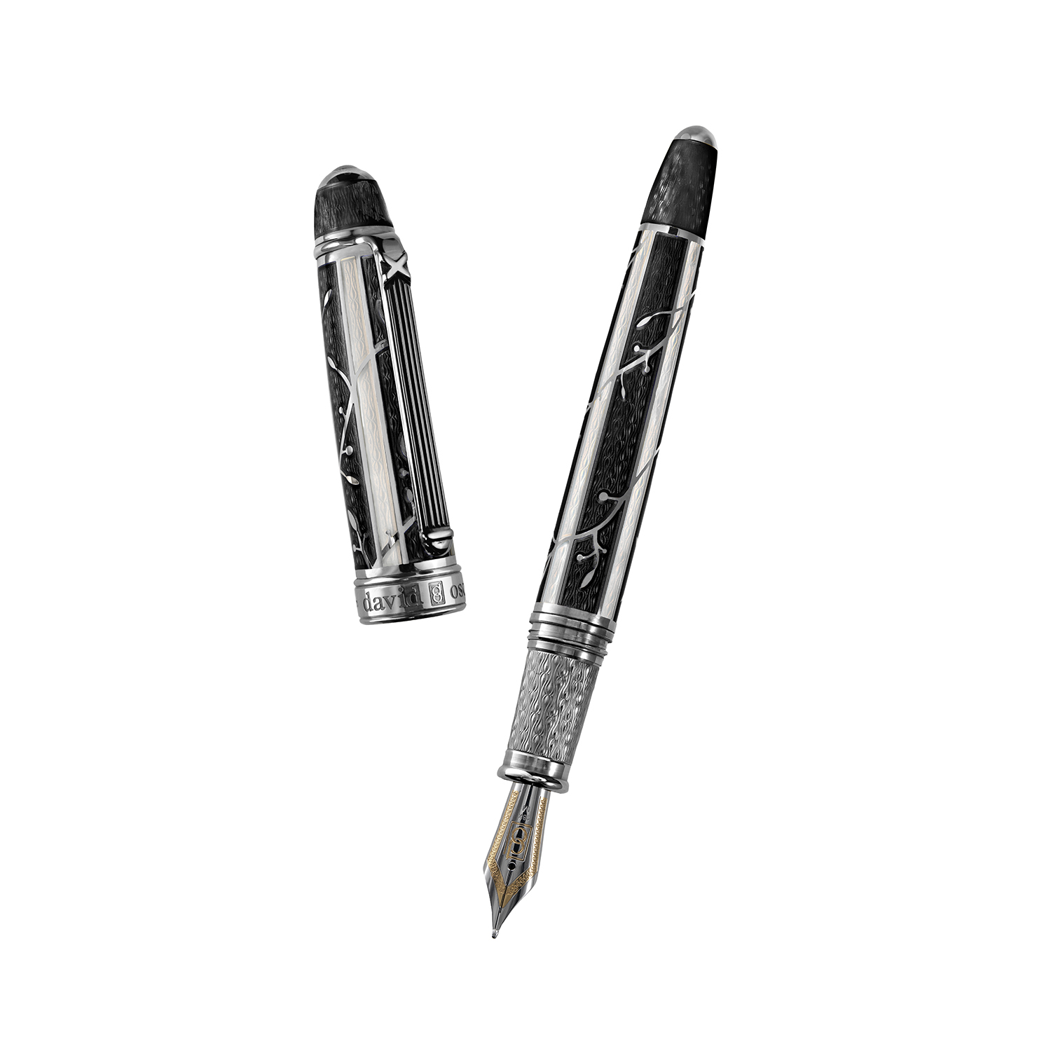 David Oscarson Trellis Black Fountain pen - Vulpen / Fountain pen ...