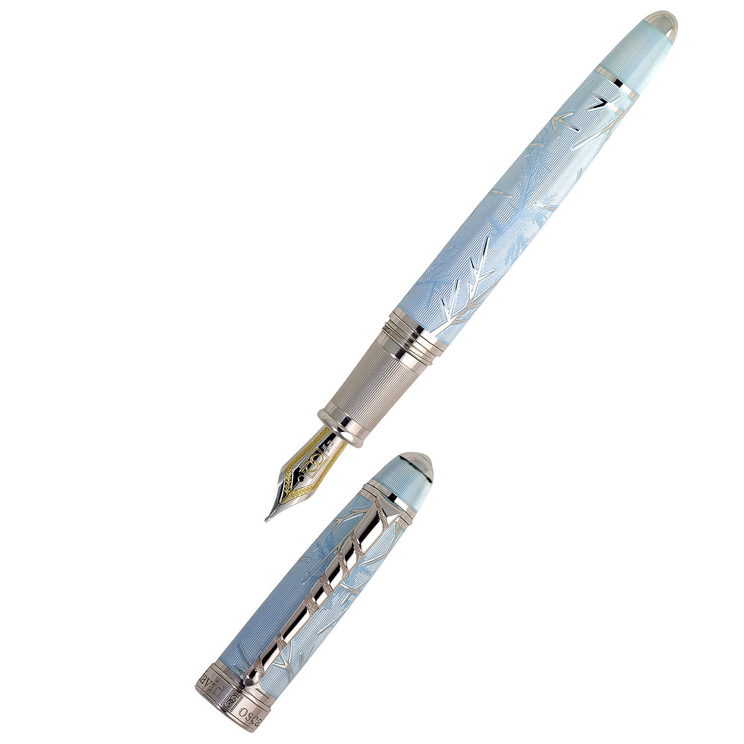 David Oscarson Winter Blue Fountain pen - Vulpen / Fountain pen ...