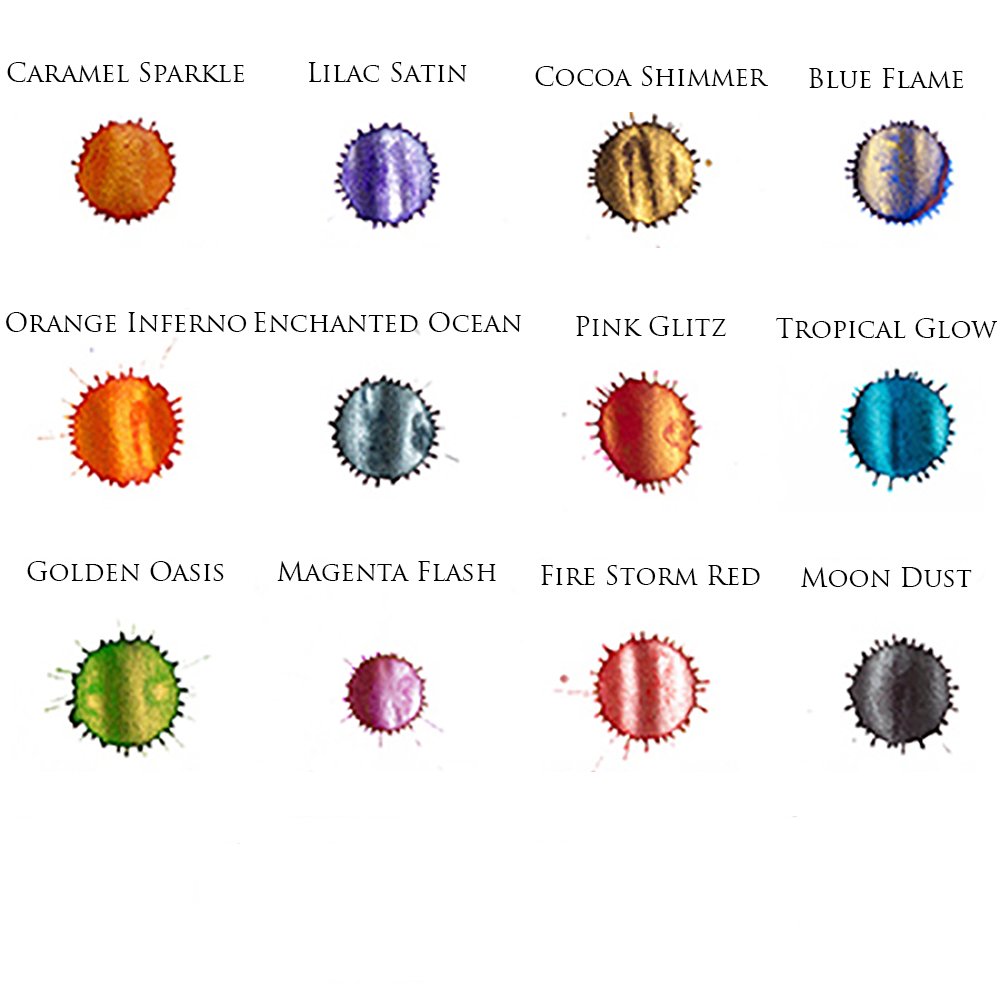 Diamine Shimmering Ink - Ink Bottle (40 colors) - Inkt / Ink ...