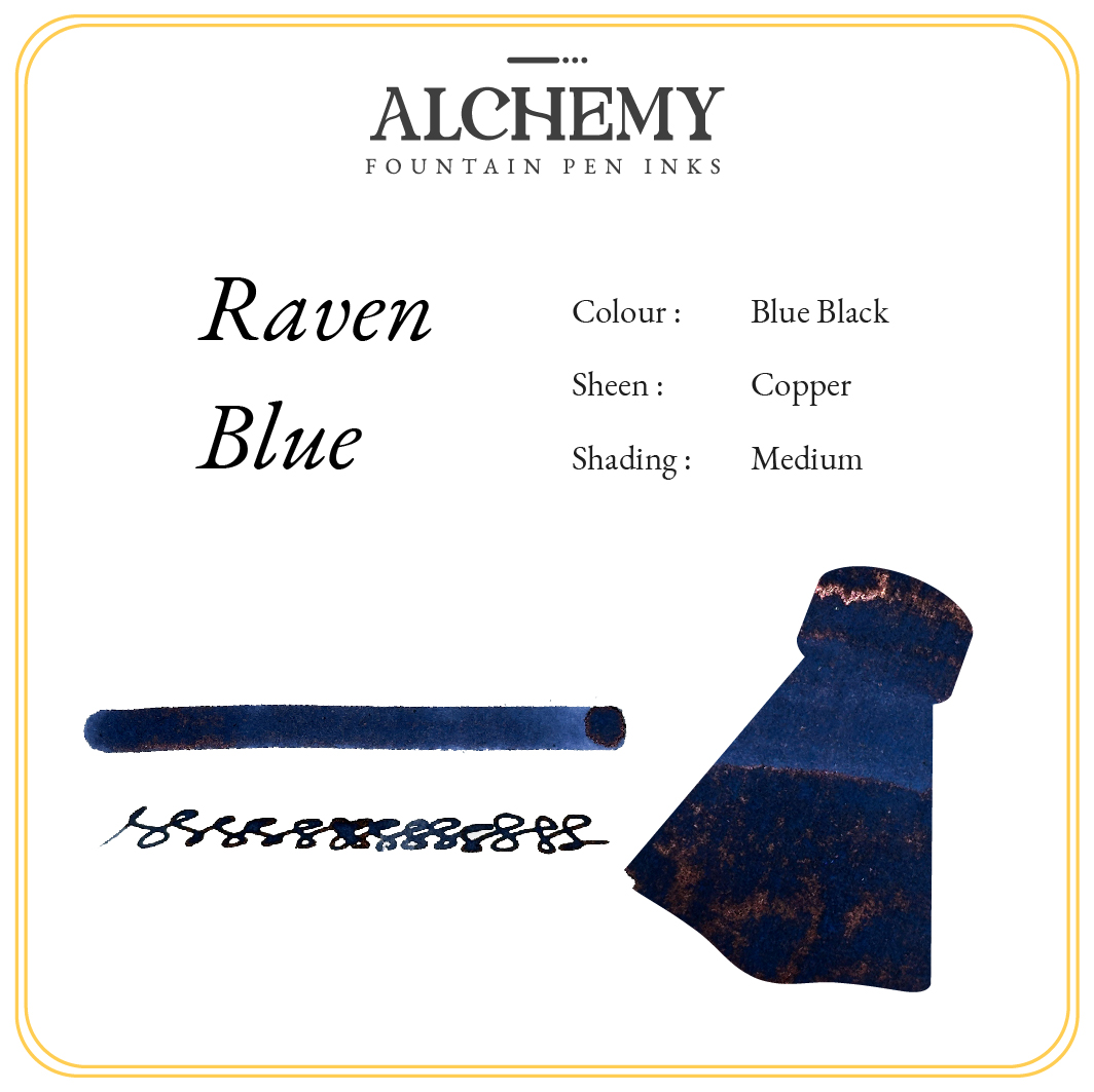 Endless Alchemy Raven Blue 45ml Ink Bottle - Inkt / Ink | Appelboom.com