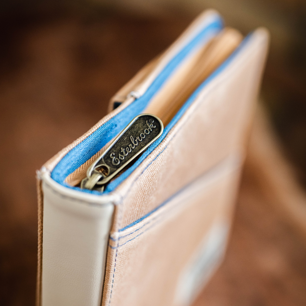 Esterbrook 20 Slot Canvas Zipper Pen Case Tan - Penetui 20-delig ...