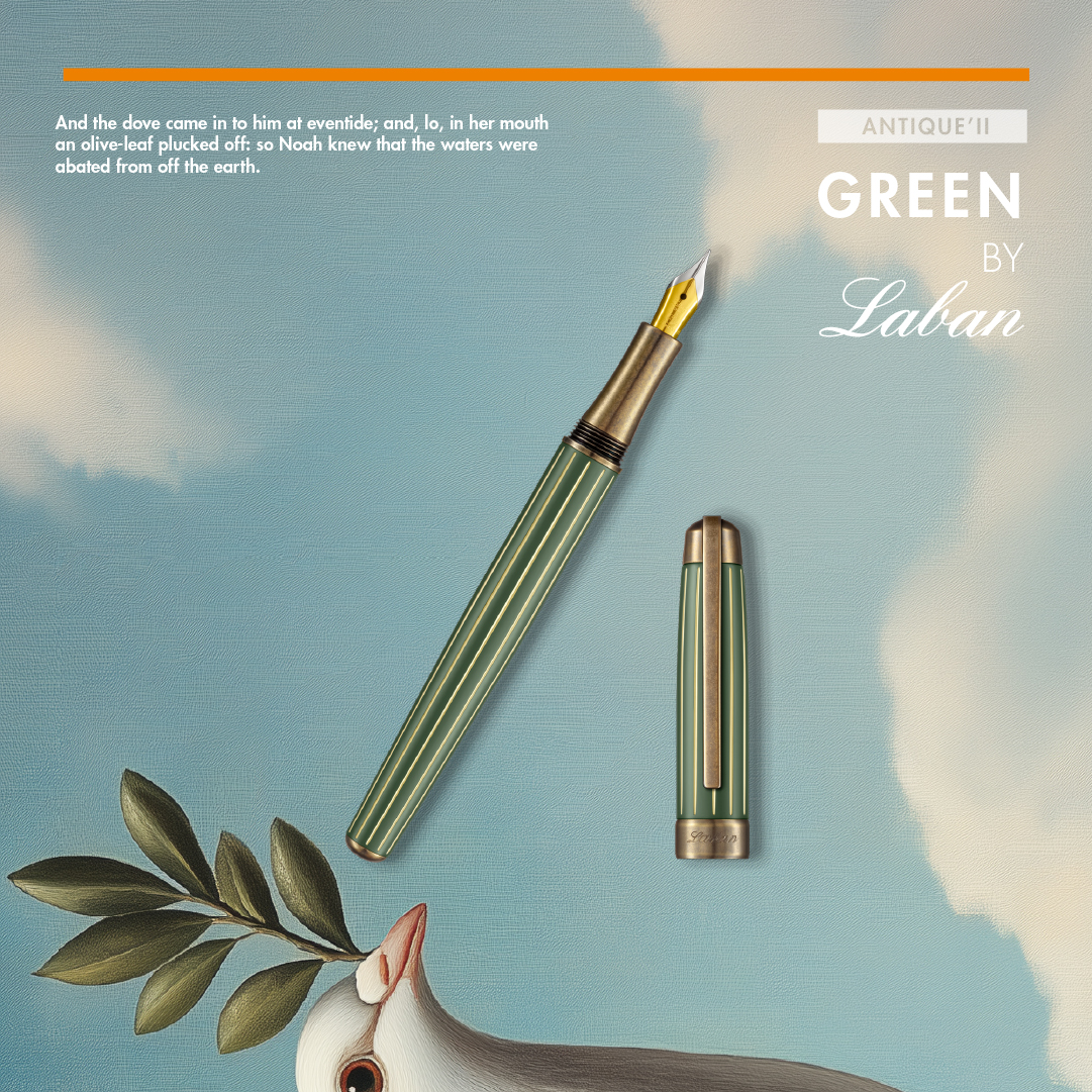 Laban Antique II Green Fountain pen - Vulpen / Fountain pen | Appelboom.com