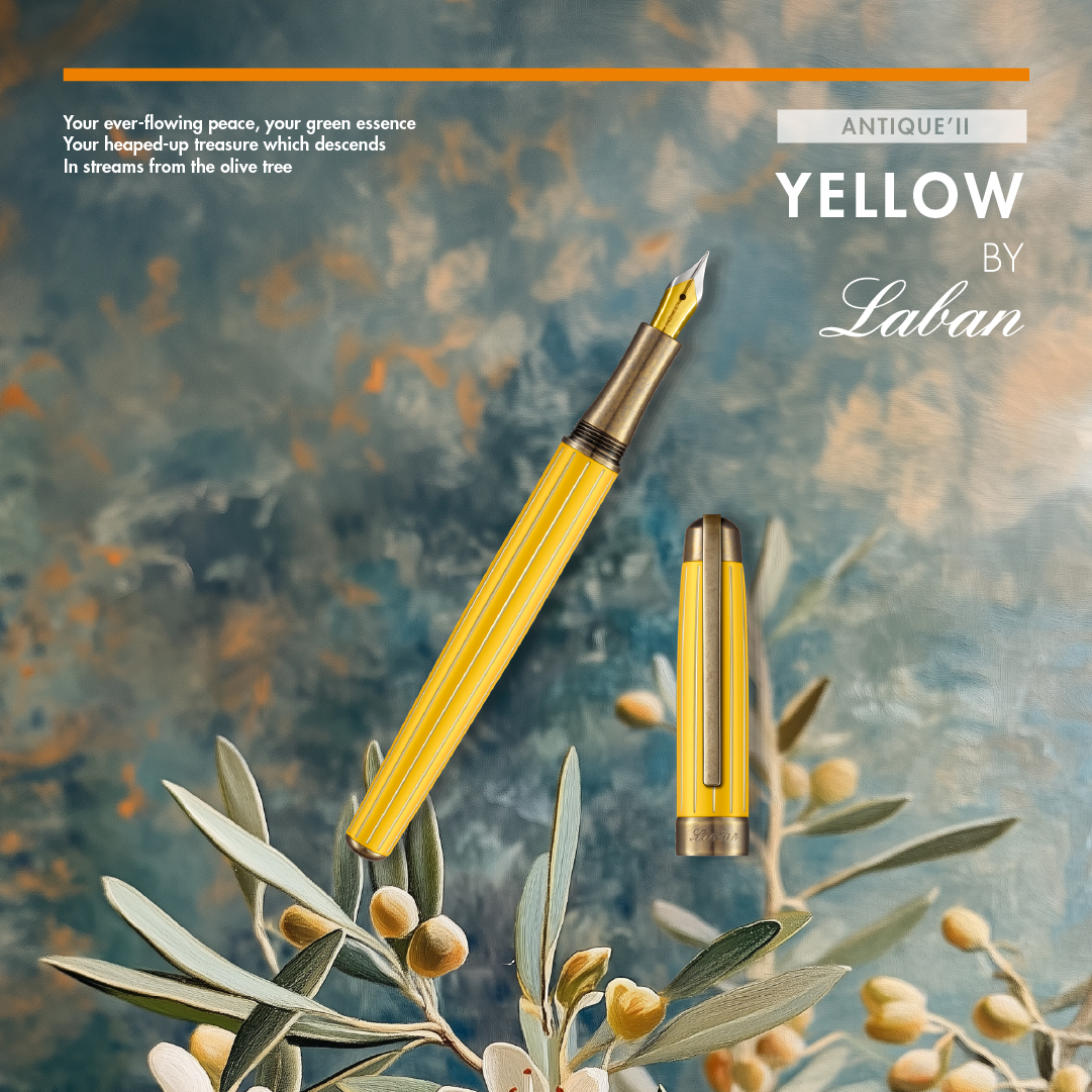 Laban Antique II Yellow Fountain pen - Vulpen / Fountain pen ...