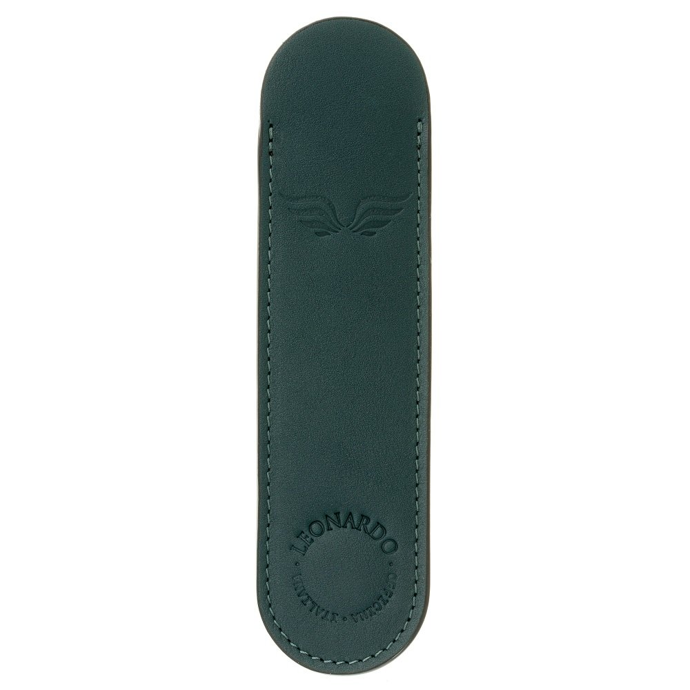 Leonardo Italian Leather Pen Sleeve Green Pen Pouch (Single) - Penetui ...