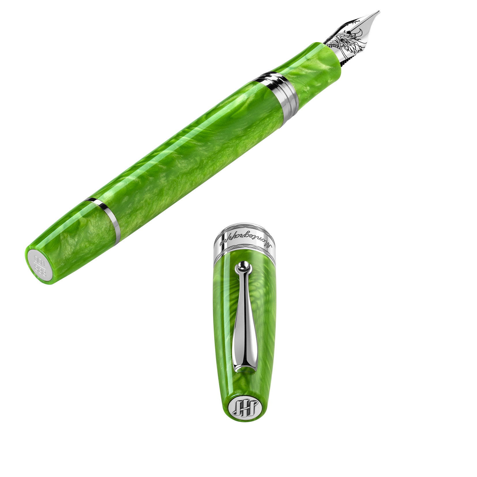 Montegrappa Regal Year Of The Dragon Mamba Green LE Fountain Pen ...