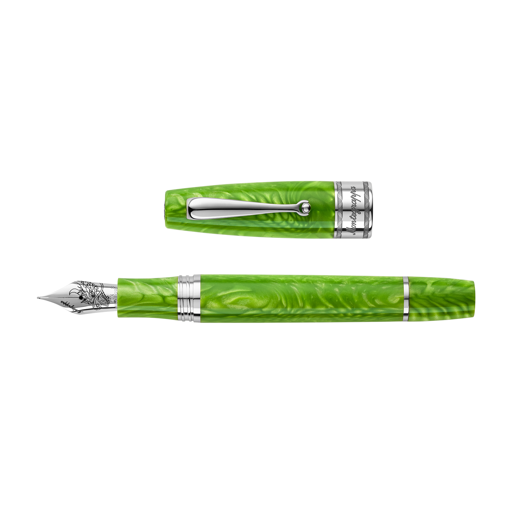 Montegrappa Regal Year Of The Dragon Mamba Green LE Fountain Pen ...