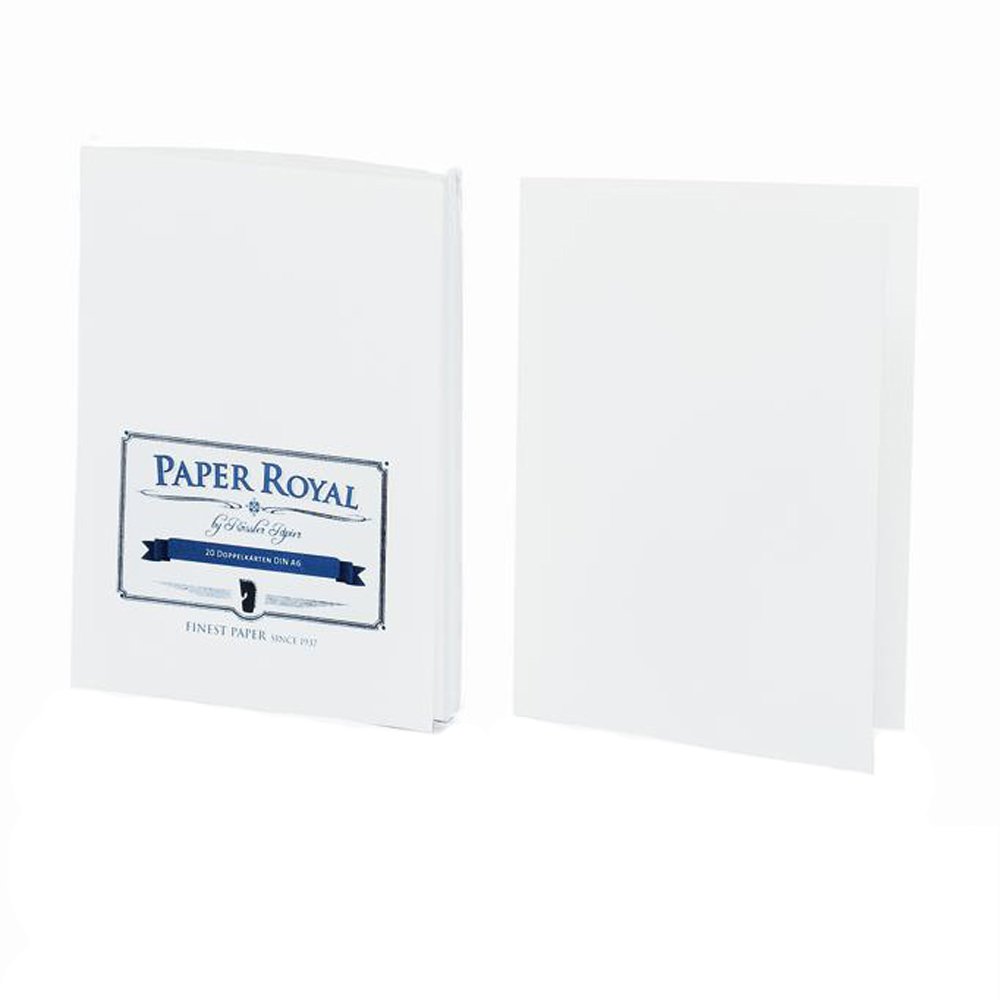 Rössler Papier Paper Royal White A6 Double Card per 20 Sheets ...
