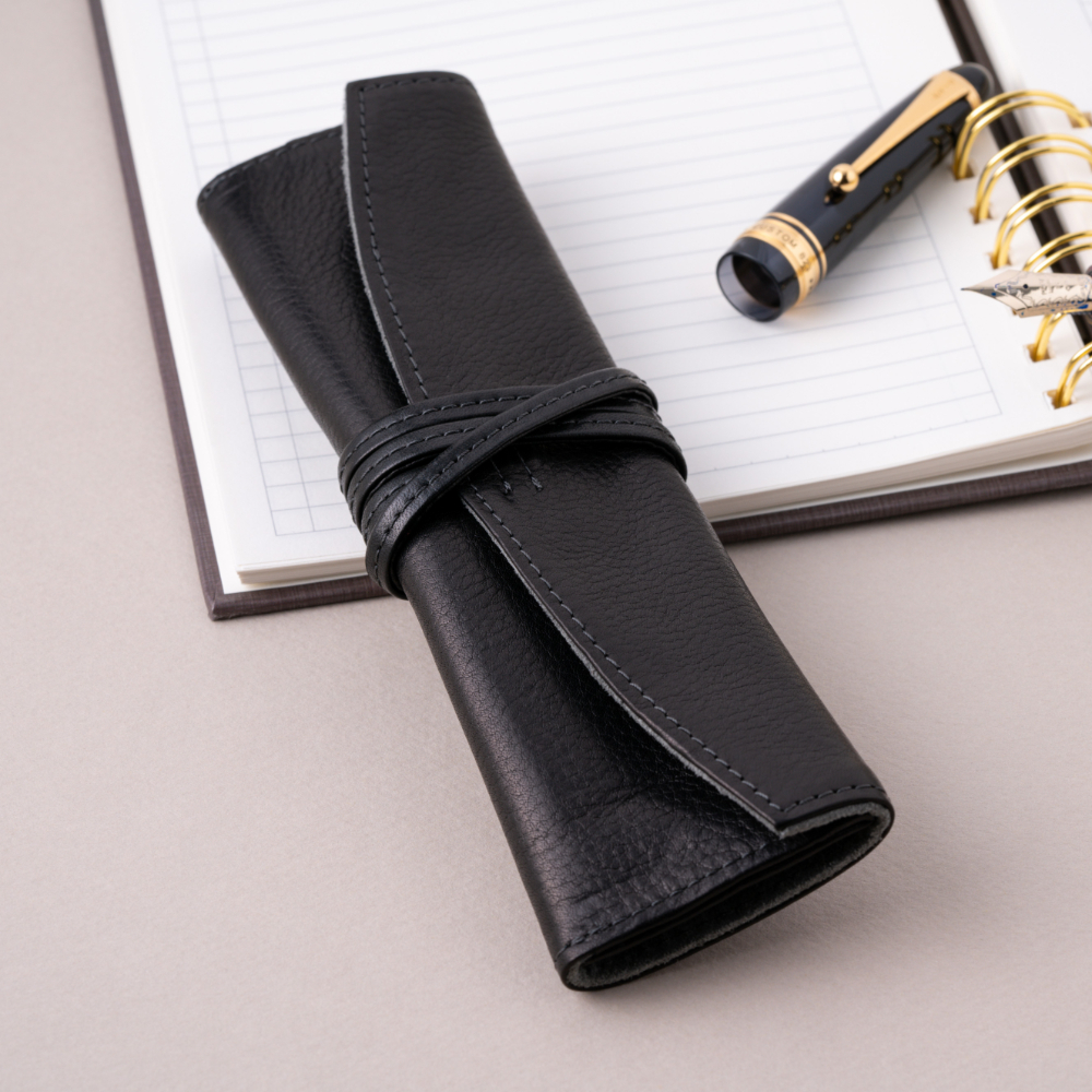 Pilot Leather Pen Case Long Size Black (Single) - Penetui / Pen Pouch ...