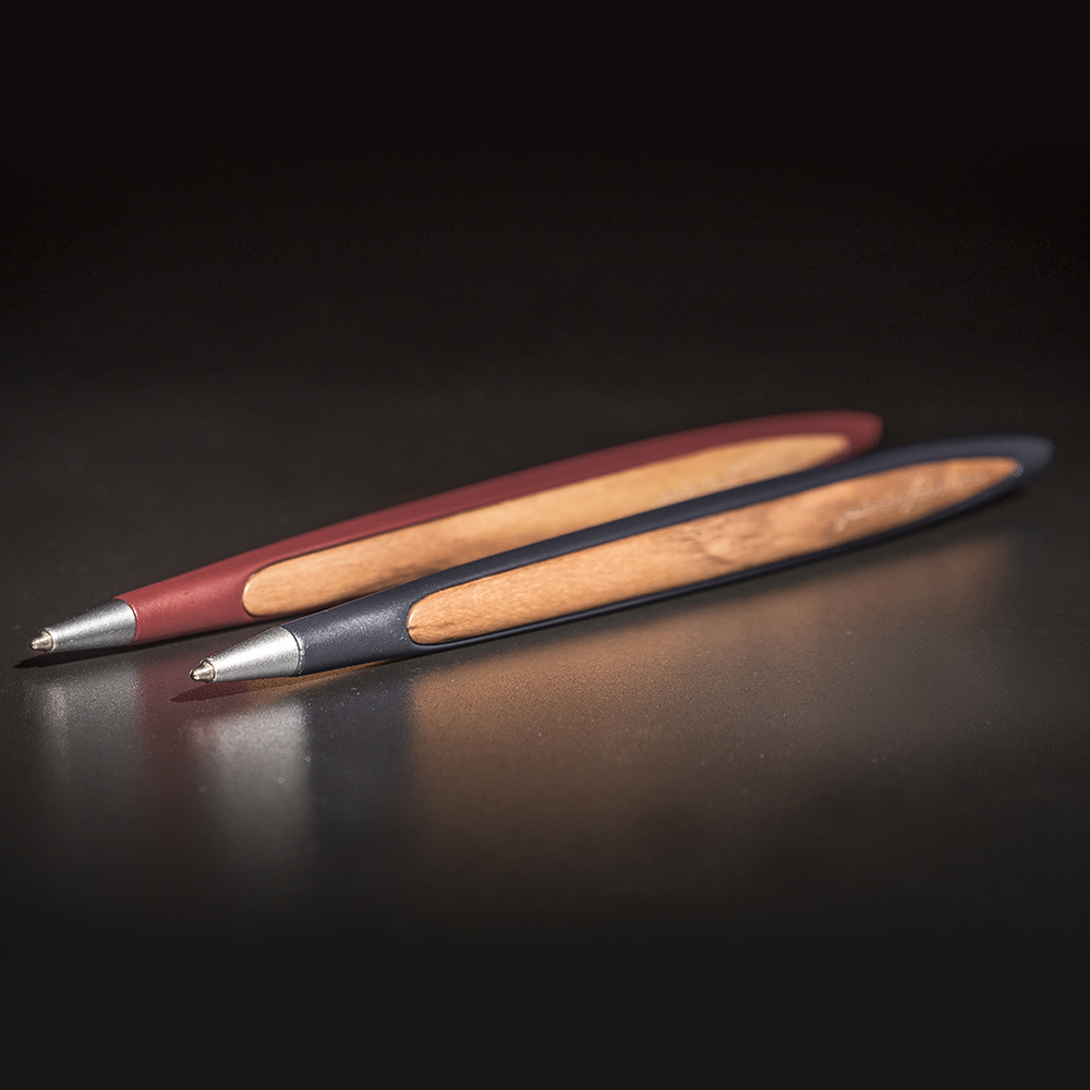 Pininfarina Cambiano Walnut Blue Ballpoint - Ballpoint | Appelboom.com