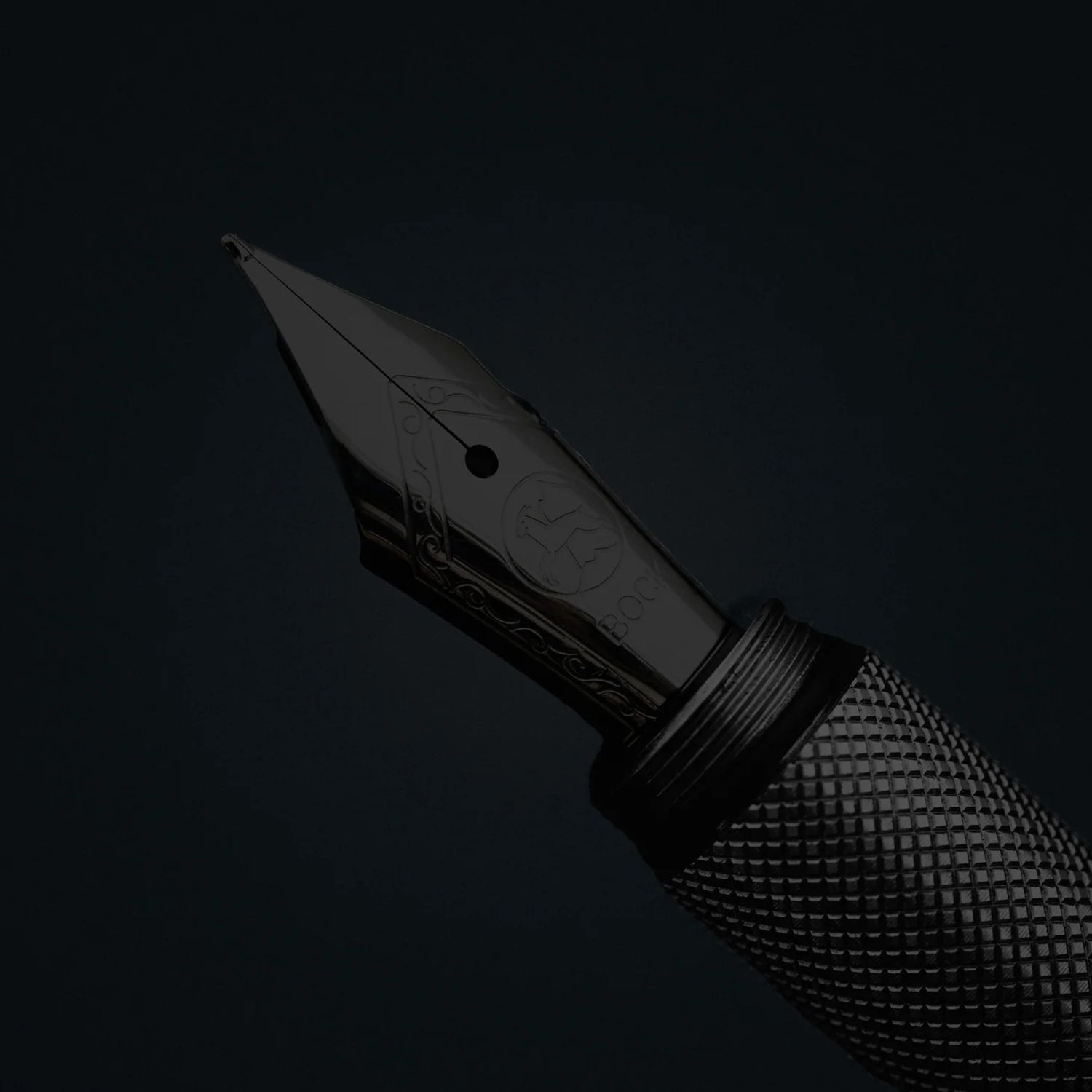 Wingback Black Steel Fountain pen - Vulpen / Fountain pen | Appelboom.com