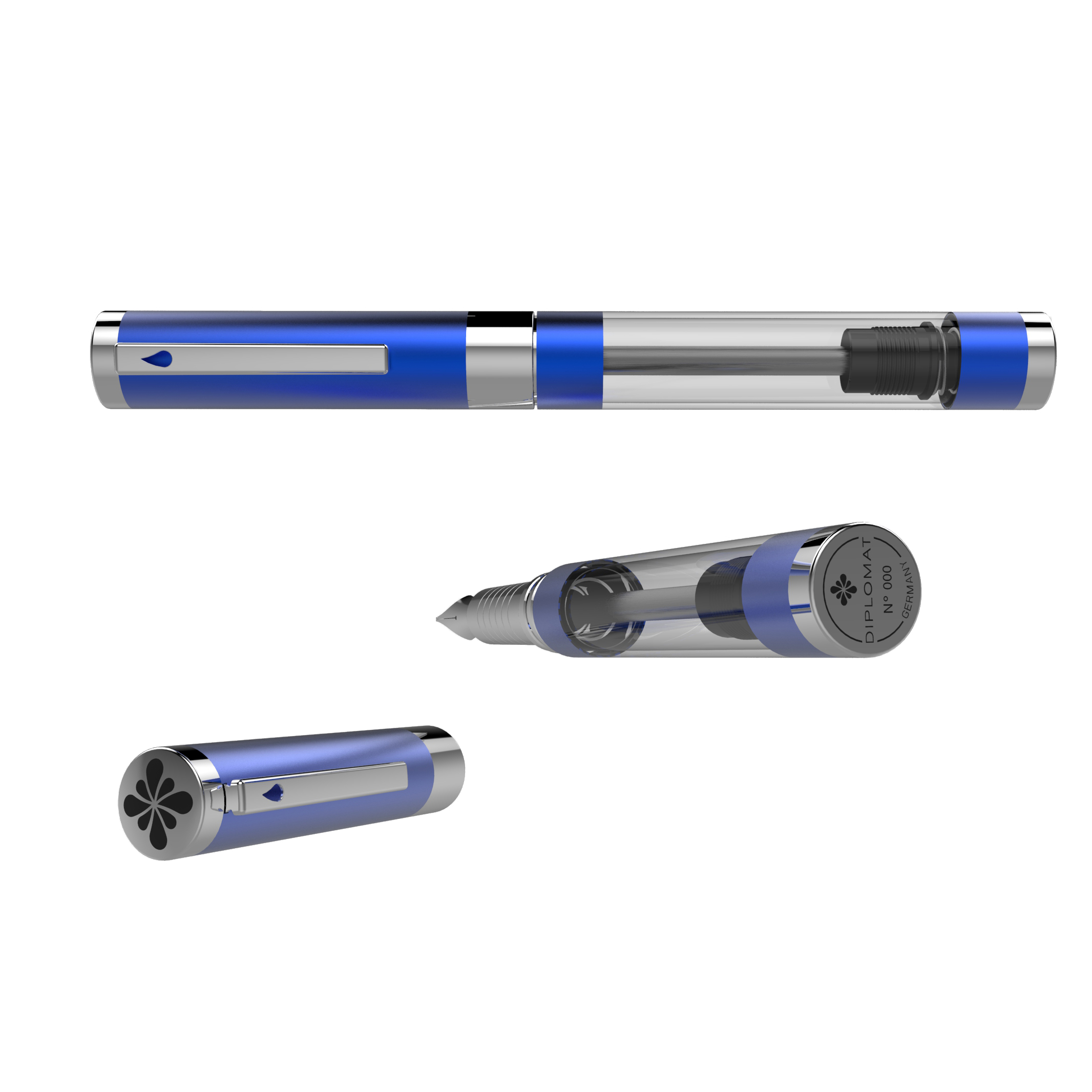 Diplomat Nexus Demo Blue CT Fountain pen - 2024839841 | Appelboom.com