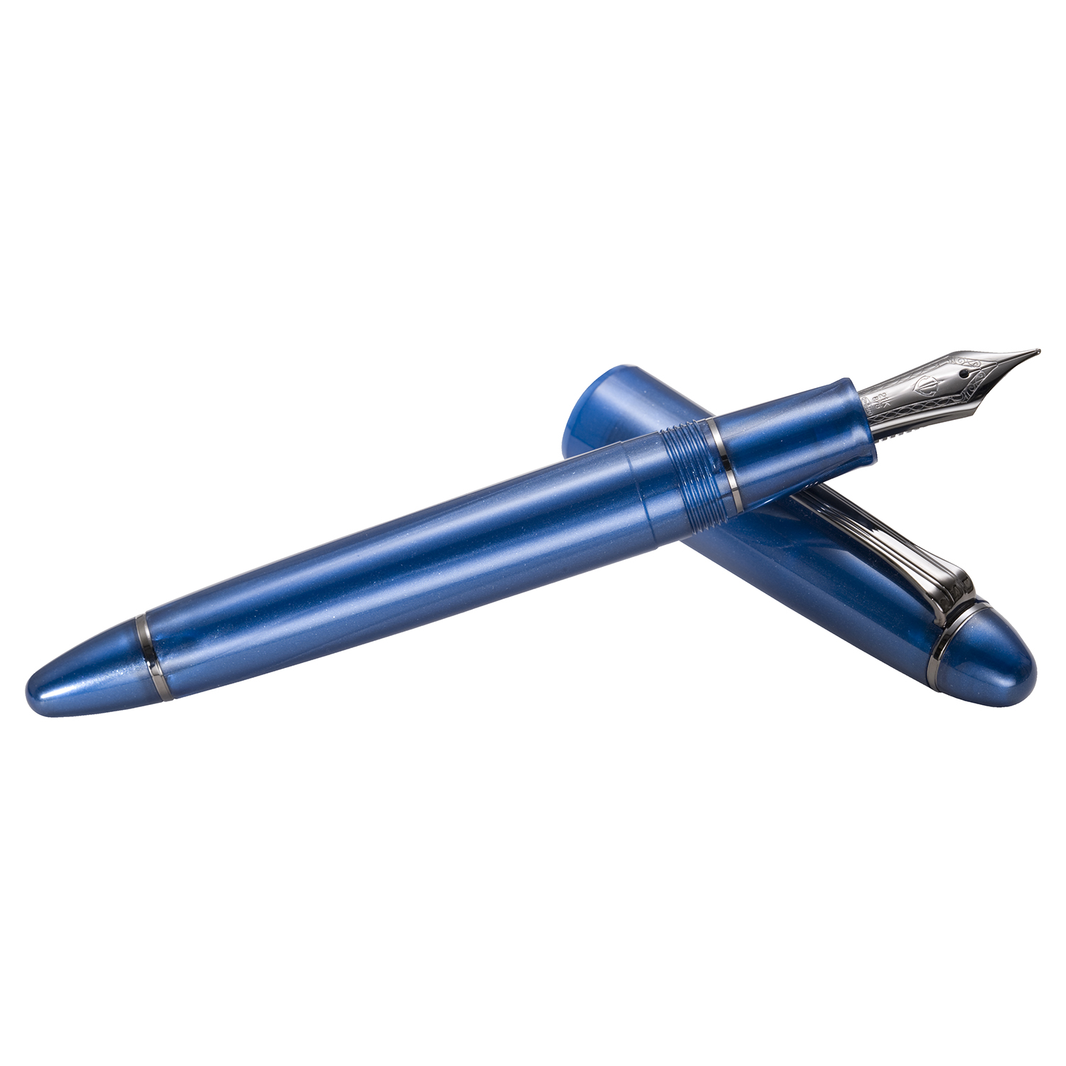 Sailor 1911L Ringless Metallic Simply Blue IP Fountain pen ...