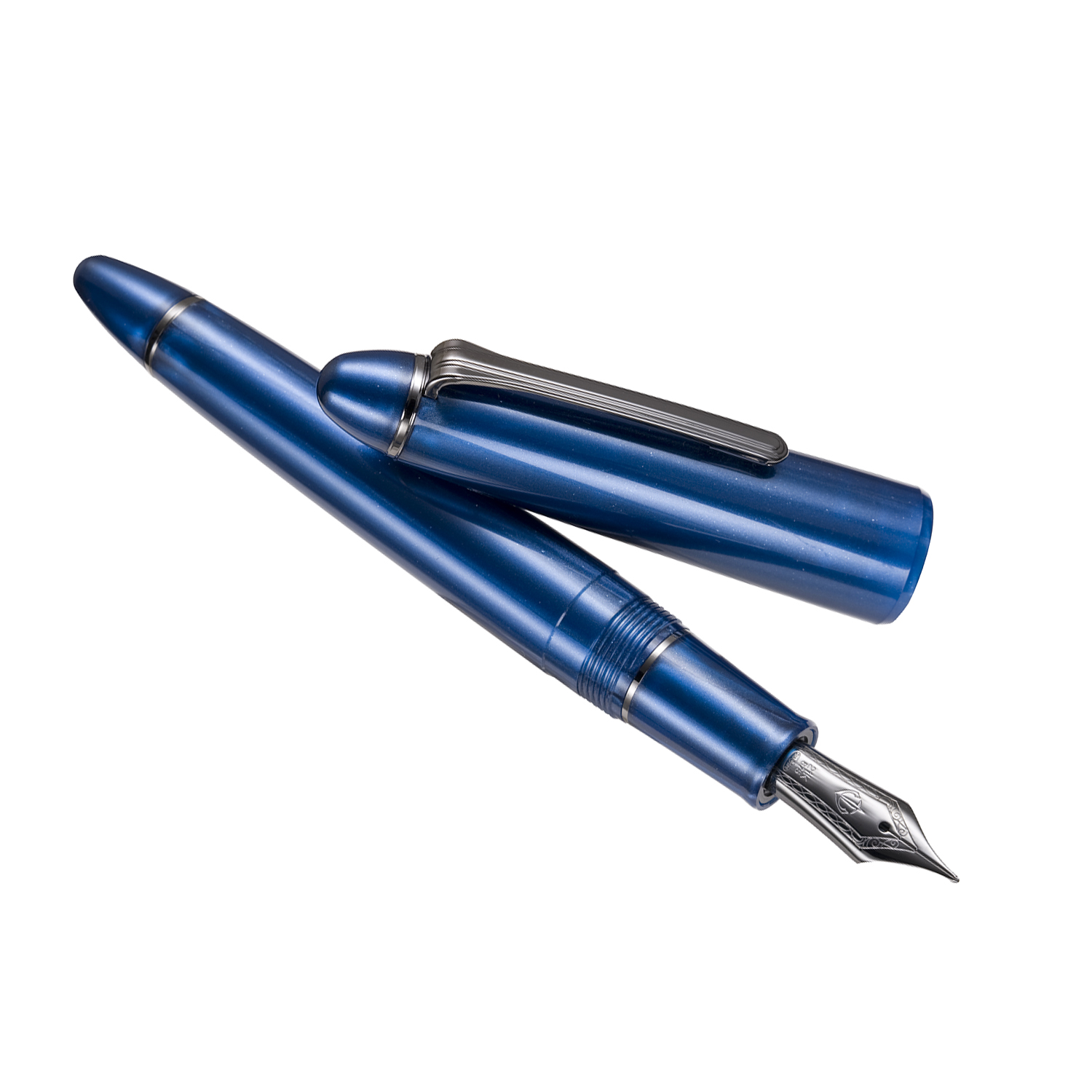 Sailor 1911L Ringless Metallic Simply Blue IP Fountain pen ...